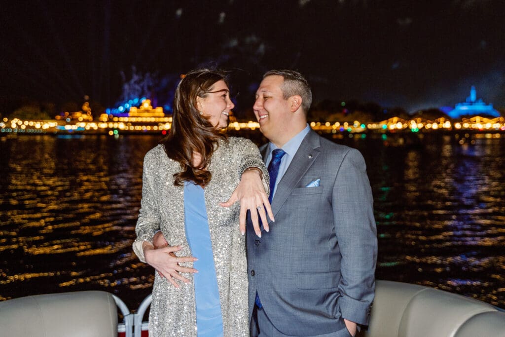 Disney Fireworks Cruise Surprise Proposal - Top Orlando Photographer