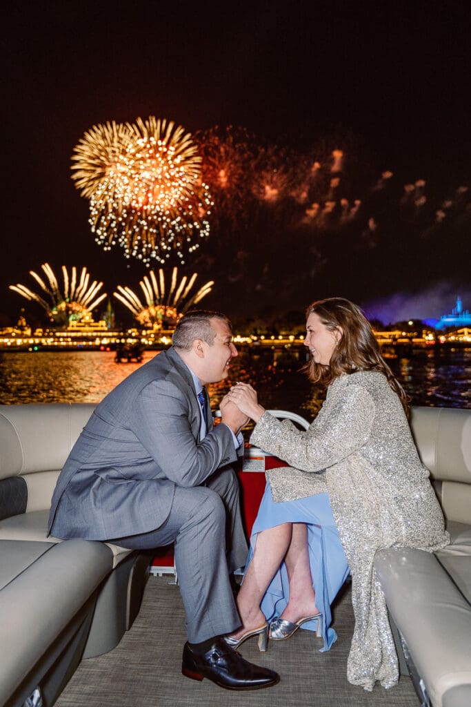 Disney Fireworks Cruise Surprise Proposal - Top Orlando Photographer